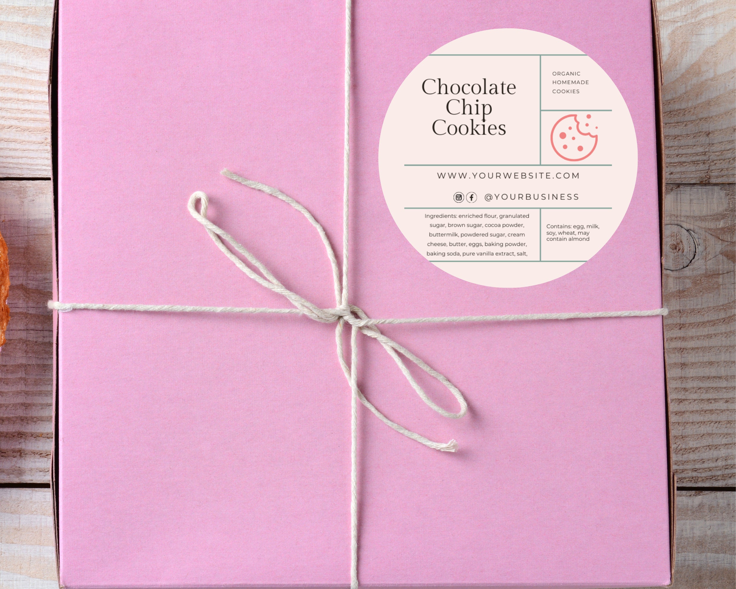 Customized Labels for Cookies and Baked Goods Custom Food Packaging ...