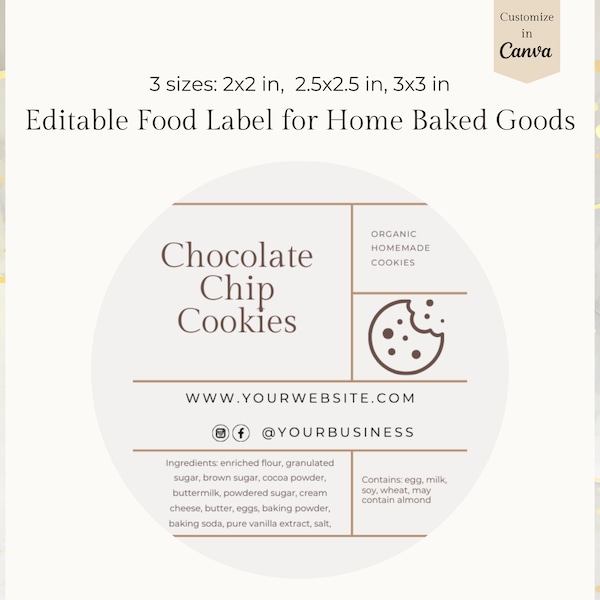Baking Labels - Etsy