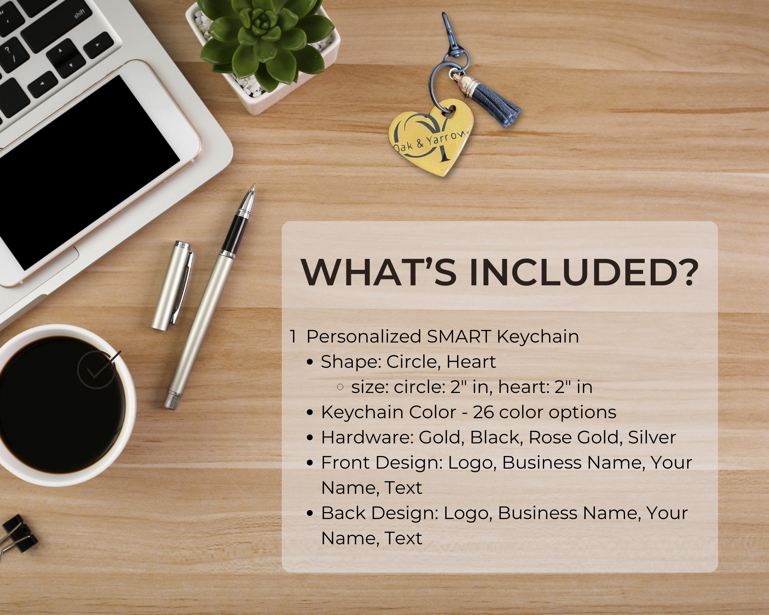 Personalized Keychain NFC SMART Custom Keychain Business Keychain ...