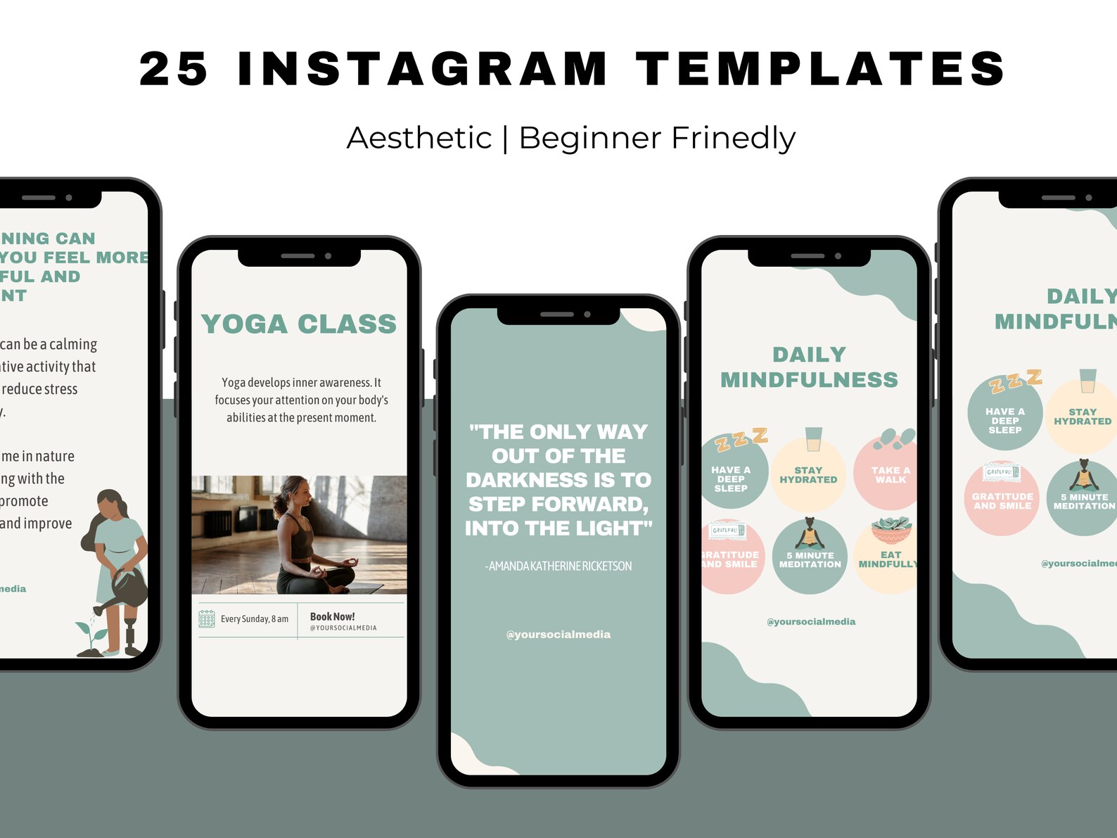 Mindfulness Social Media Template Mental Health Post Stress Reduction ...