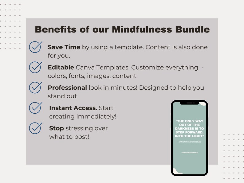 Mindfulness Social Media Template Mental Health Post Stress Reduction ...