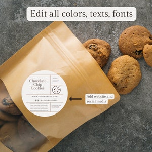 Customized Labels for Cookies and Baked Goods Custom Food Packaging ...