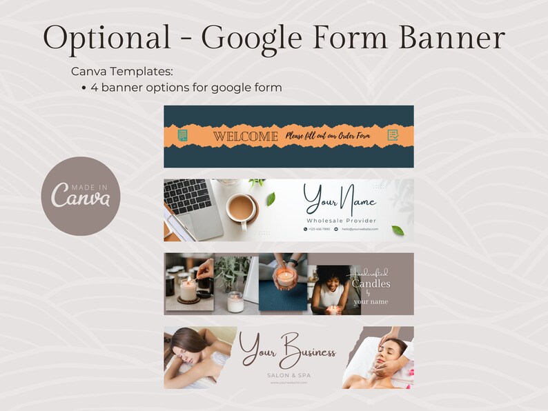 Custom Google Order Form With Banners Price List Templates for Google ...