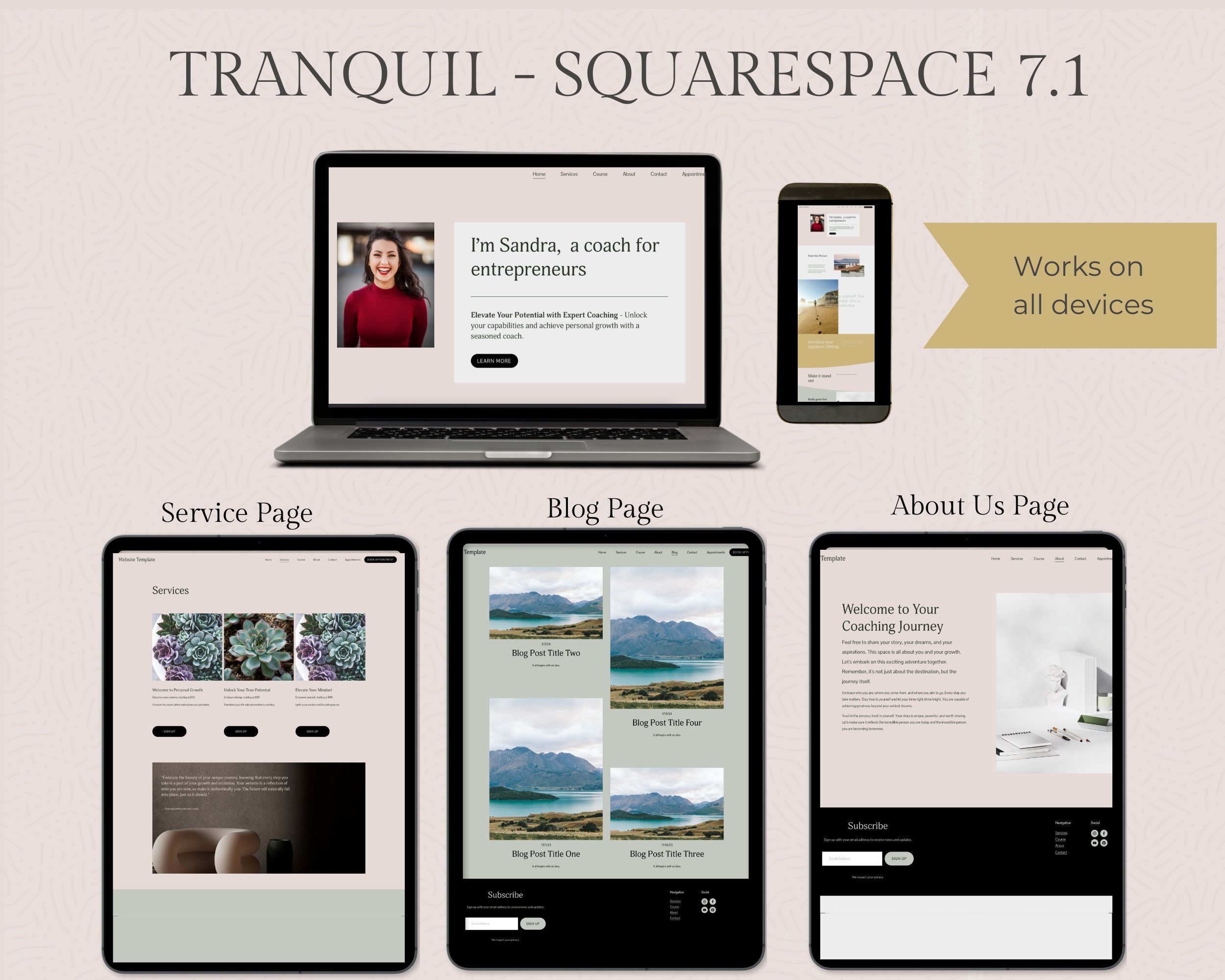 Squarespace Website Template 7.1 Squarespace Template Online Course ...