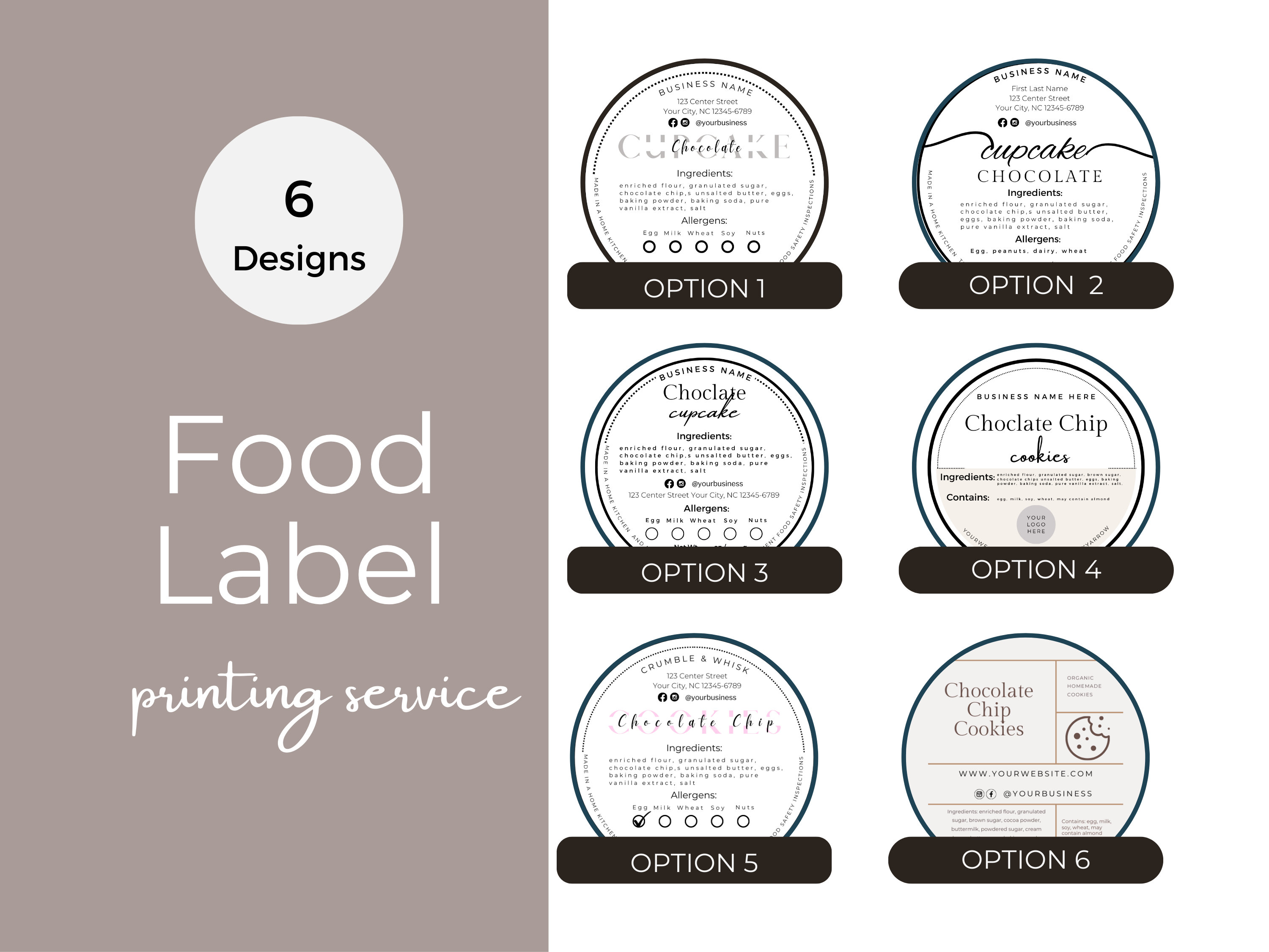 Custom Vinyl Stickers Food Label Sticker Print and Cut Stickers ...