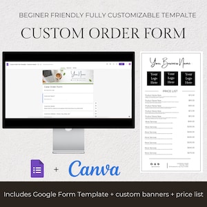 Custom Google Order Form With Banners Price List Templates for Google ...