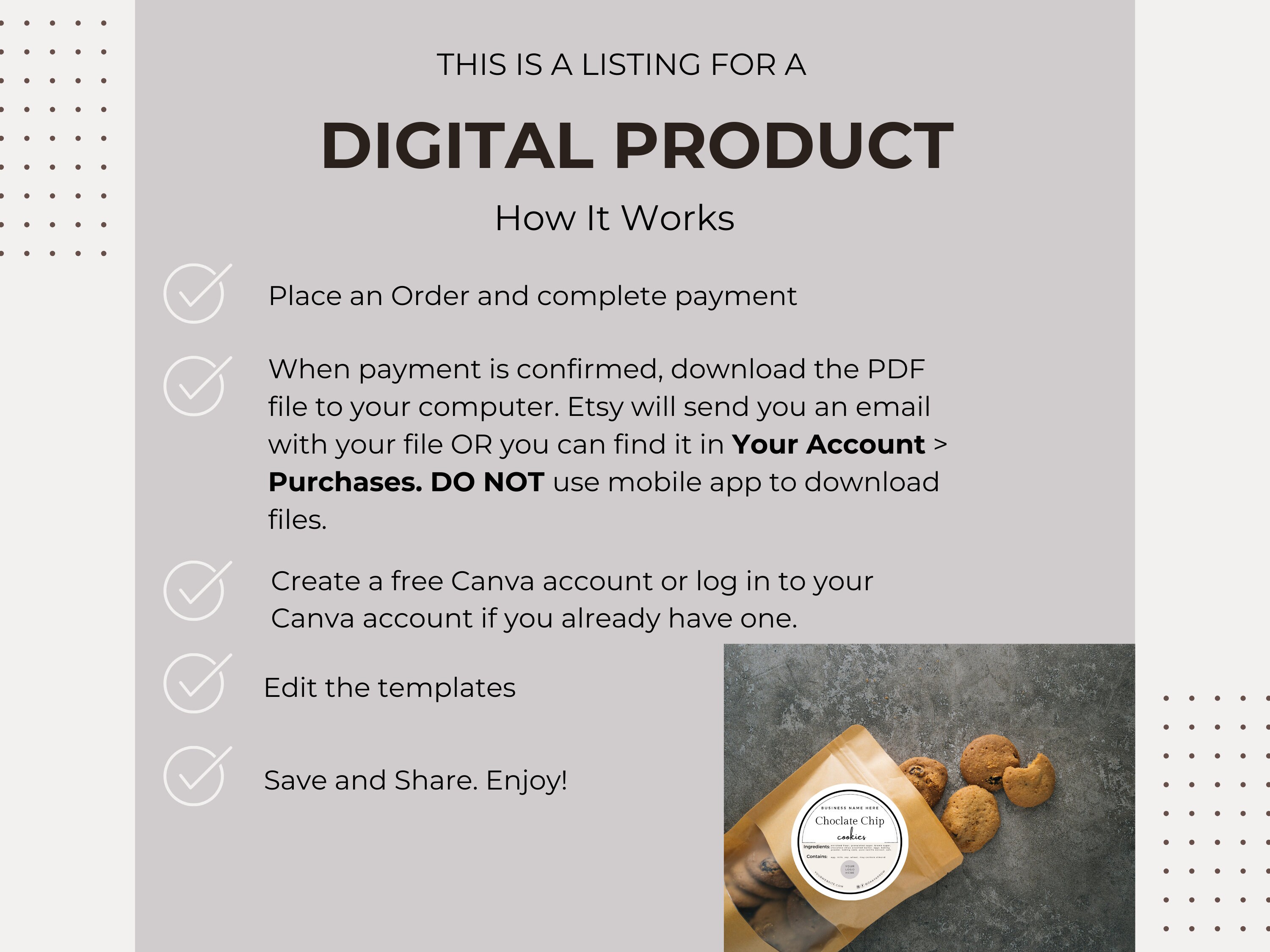 Digital Bakery Order Form in Bakery Business Bundle Cupcake Order ...