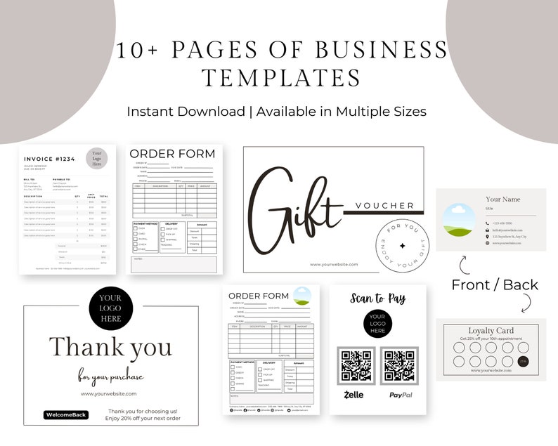 Craft Fair Display Bundle: Vendor Booth Banners, QR Code Sign (digital ...