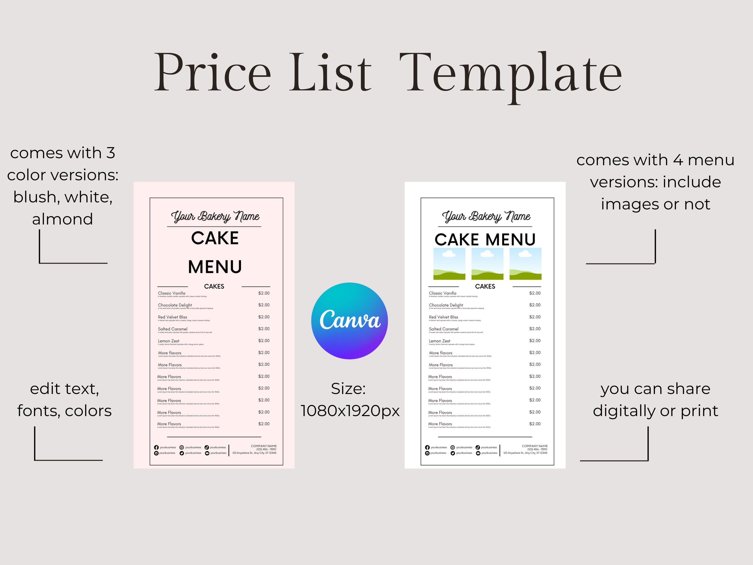 Custom Google Order Form With Banners Price List Templates for Google ...