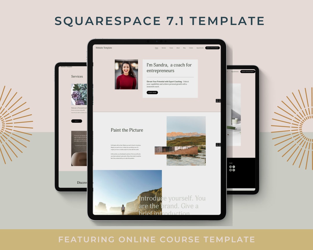 Squarespace Website Template 7.1 Squarespace Template Online Course ...