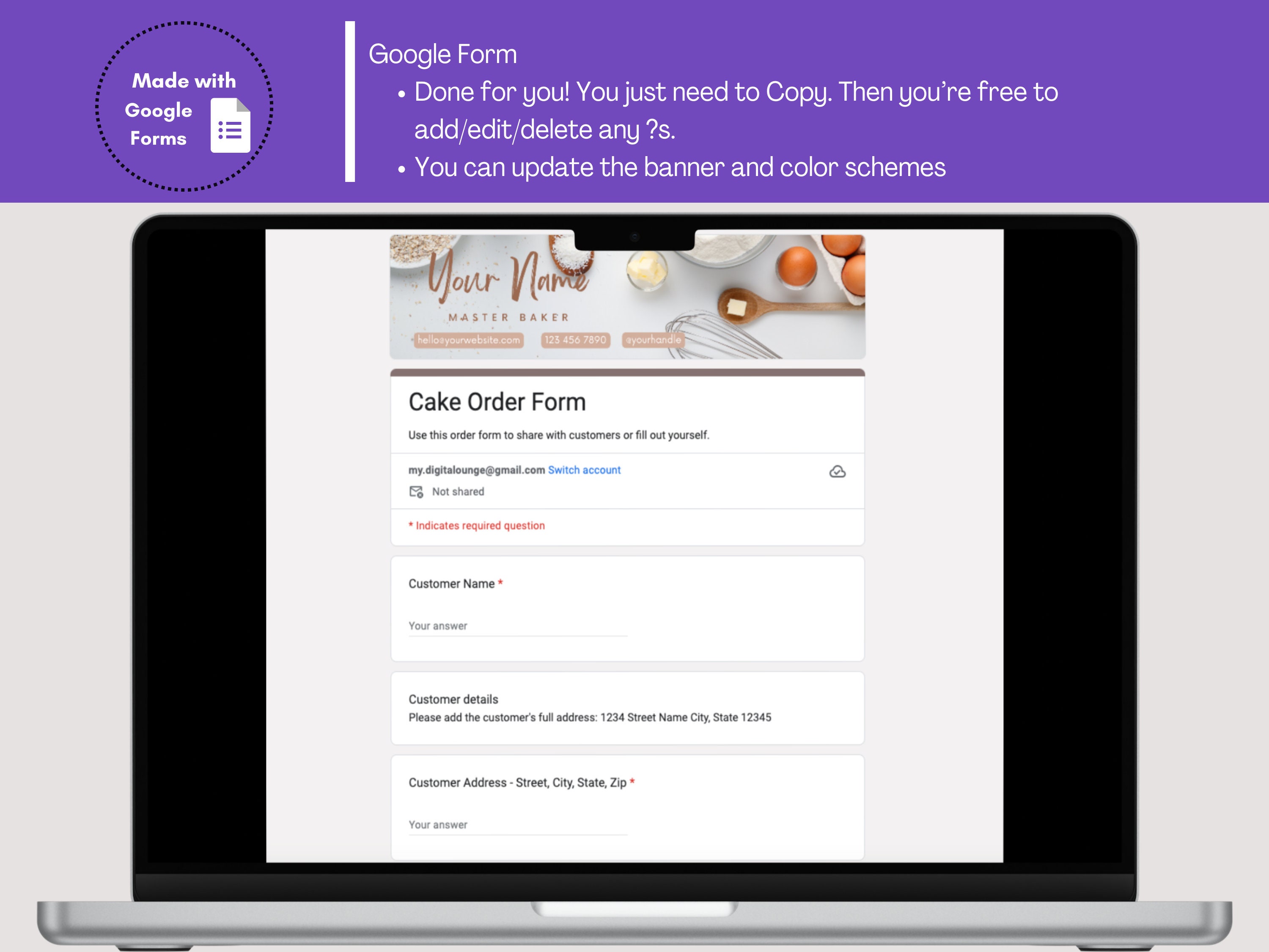 Custom Cake Order Form Template Google Form for Cake Inquiry Order Form ...