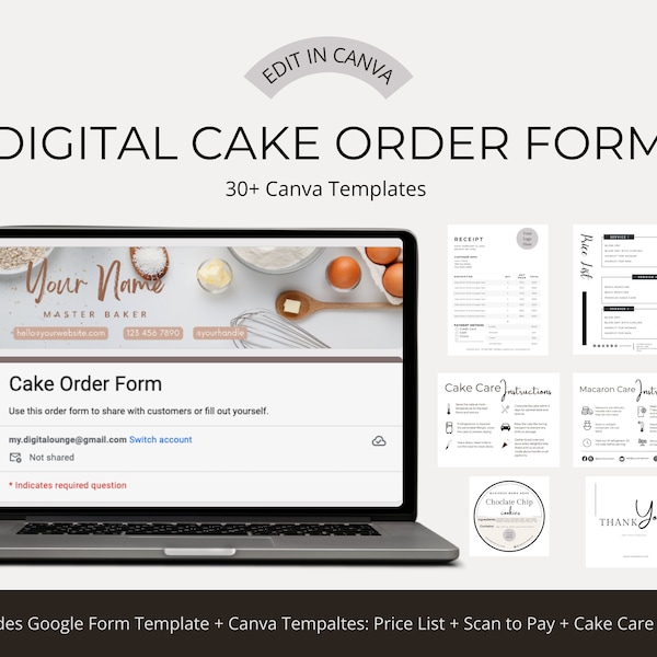Bakery Order Form - Etsy