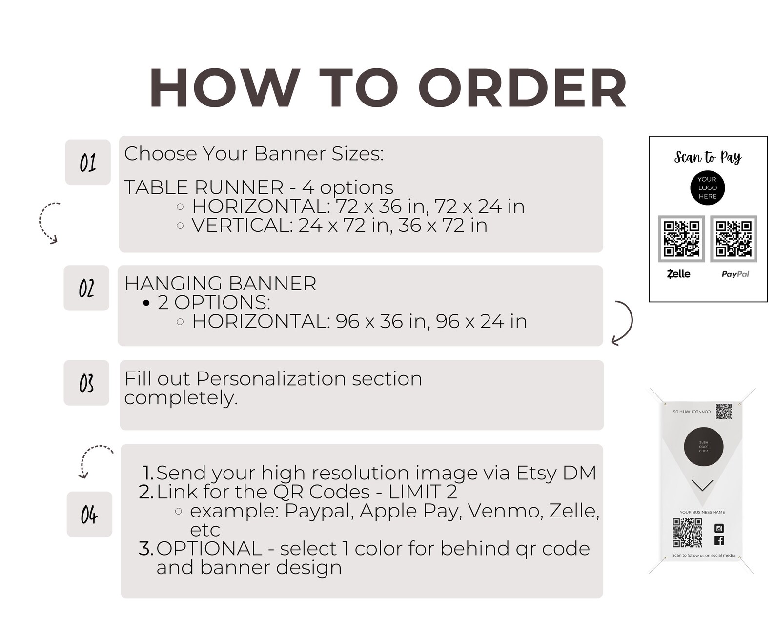 Craft Fair Display Bundle: Vendor Booth Banners, QR Code Sign (digital ...