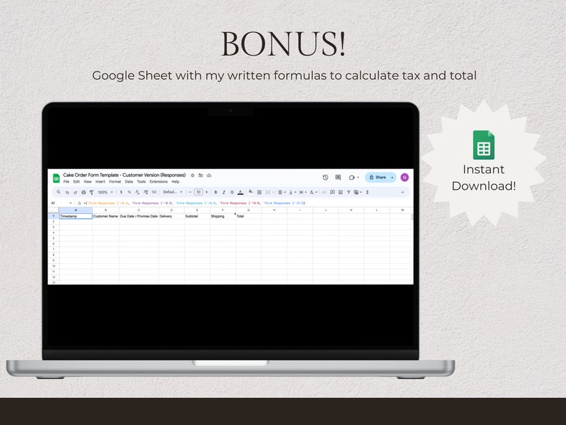 Custom Google Order Form With Banners Price List Templates for Google ...
