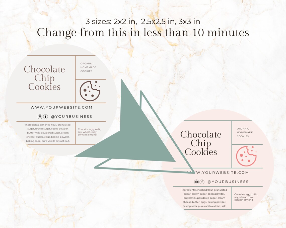Customized Labels for Cookies and Baked Goods Custom Food Packaging ...