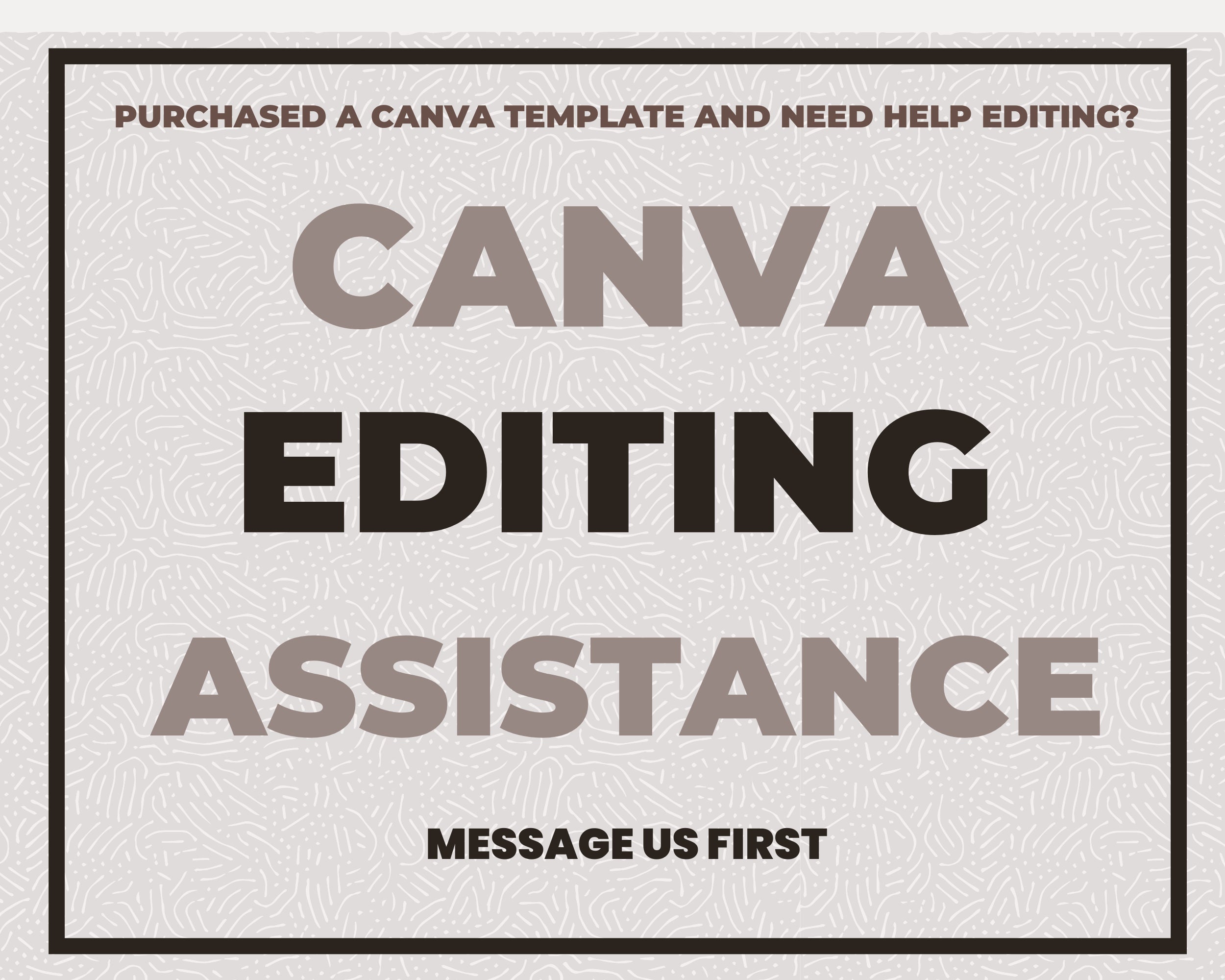 Canva Template Editing Assistance: Custom Design Service - Etsy
