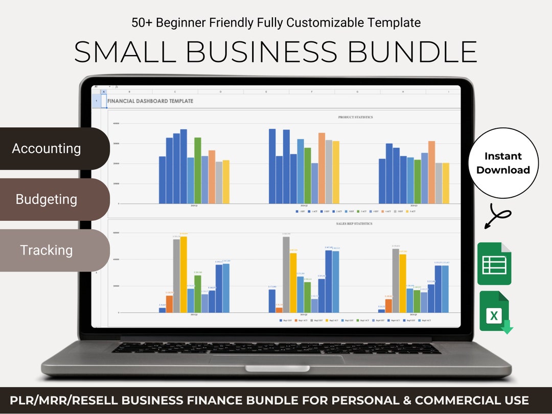 Small Business Financial Templates Bundle Accounting Budget Planning ...