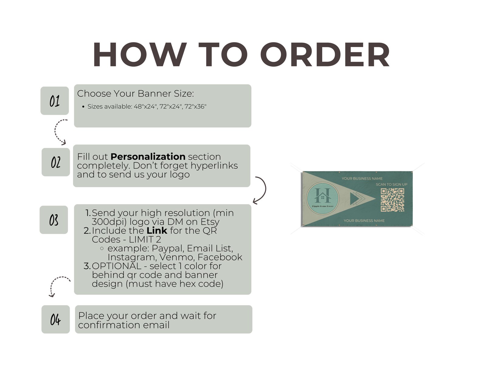 Business Banner for Vendor Display Outdoor Business Sign for Pop up ...