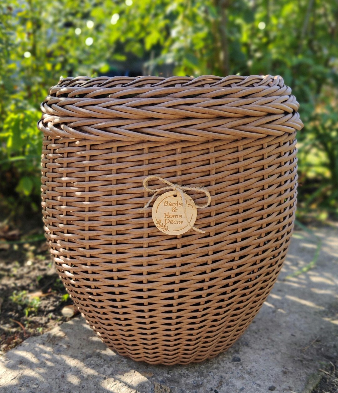 Rattan Planter, Flower Pot, Large Plant Pot, Wicker Basket Planter ...