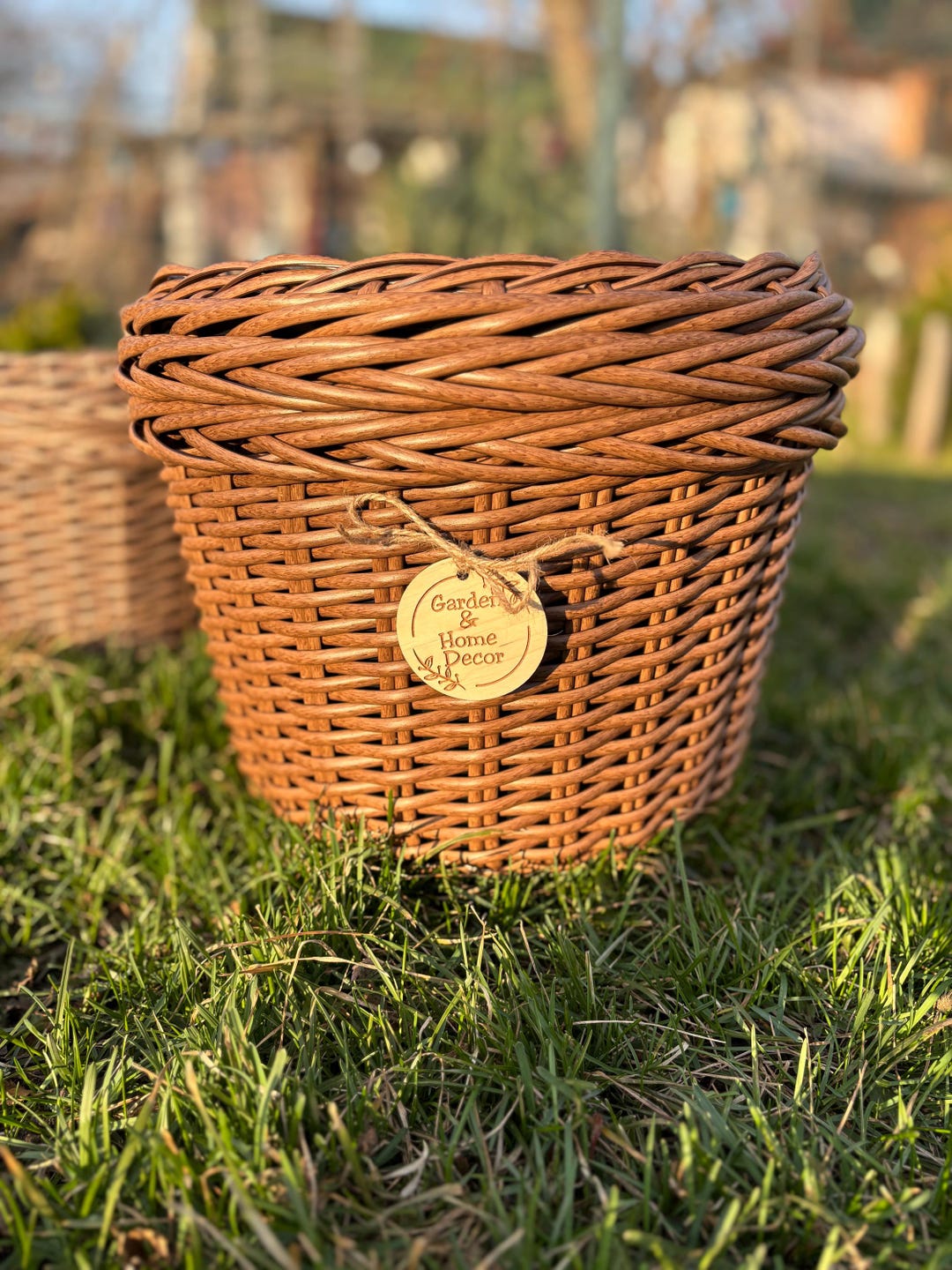 Rattan Planter, Flower Pot, Large Plant Pot, Wicker Basket Planter ...