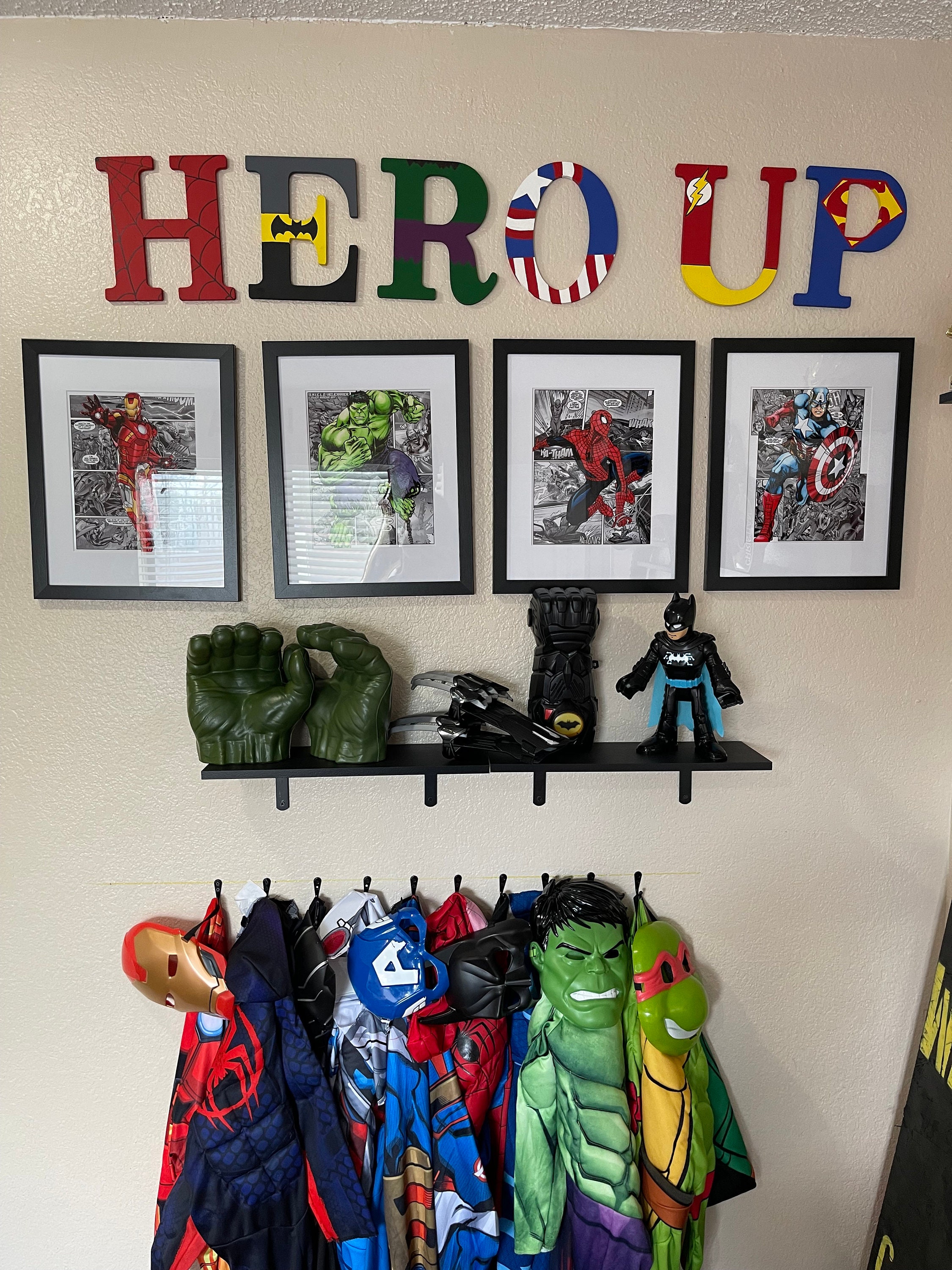 Hero up Super Hero Wood Letters 8inch - Etsy