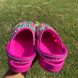 Pink Bling Crocs: Custom AKA Sorority Clogs - Etsy