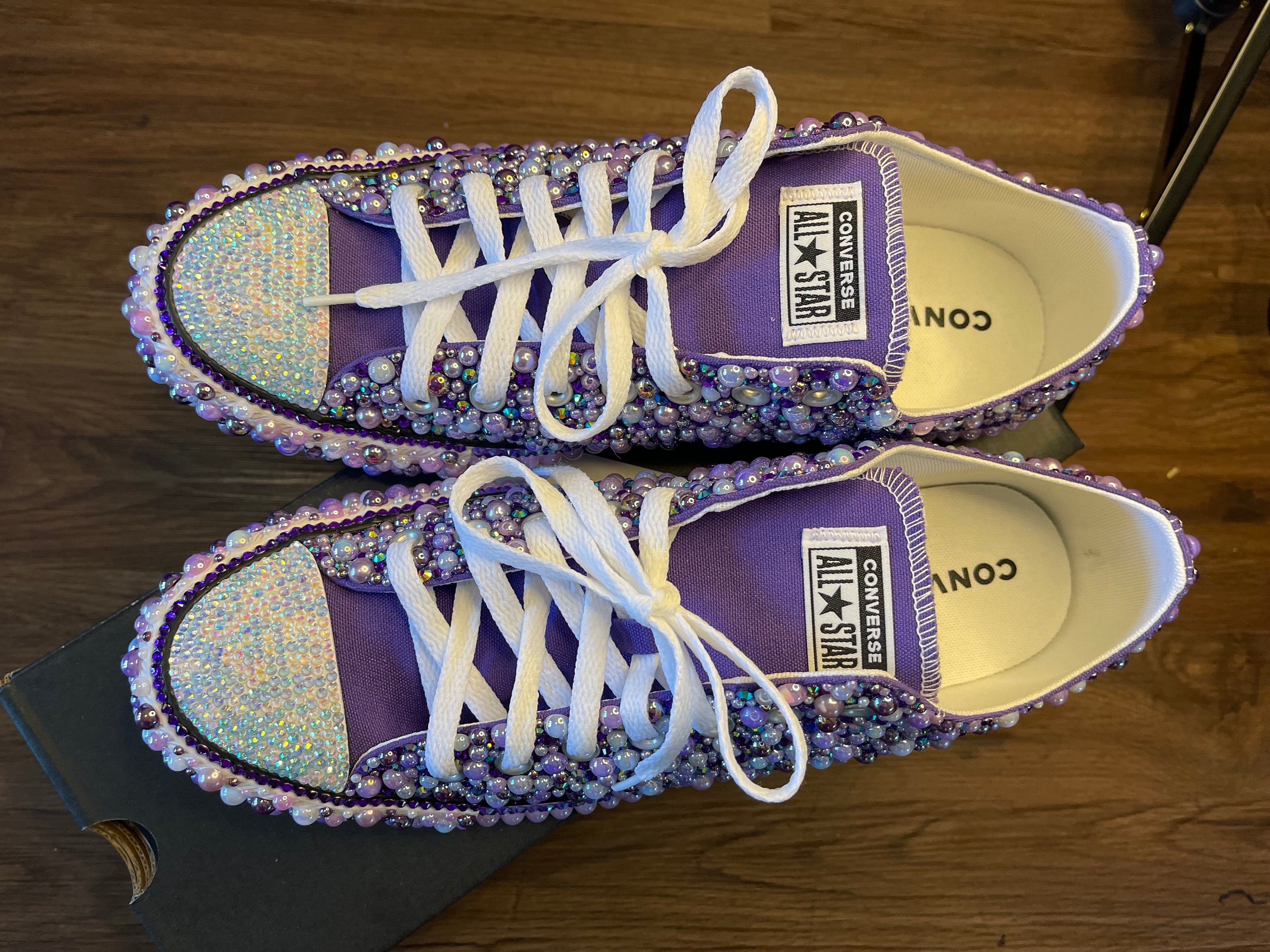 Bling Converse Sneakers Sparkle Your Style Customized Gym Shoes Perfect ...