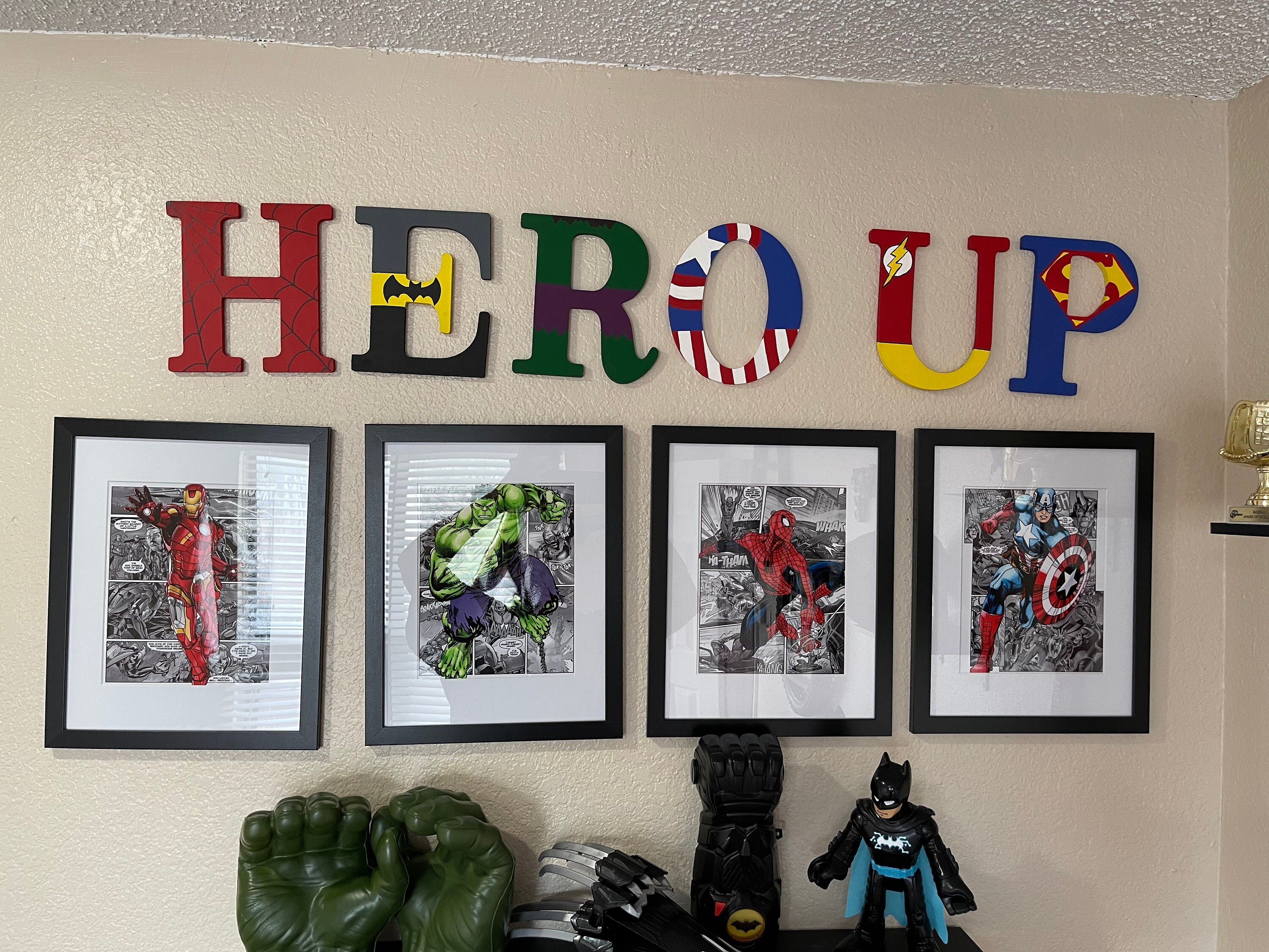Hero up Super Hero Wood Letters 8inch - Etsy