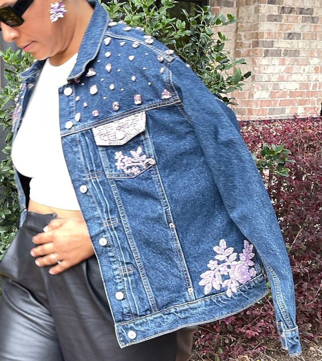 Custom Women’s Bling Denim Jacket - Etsy