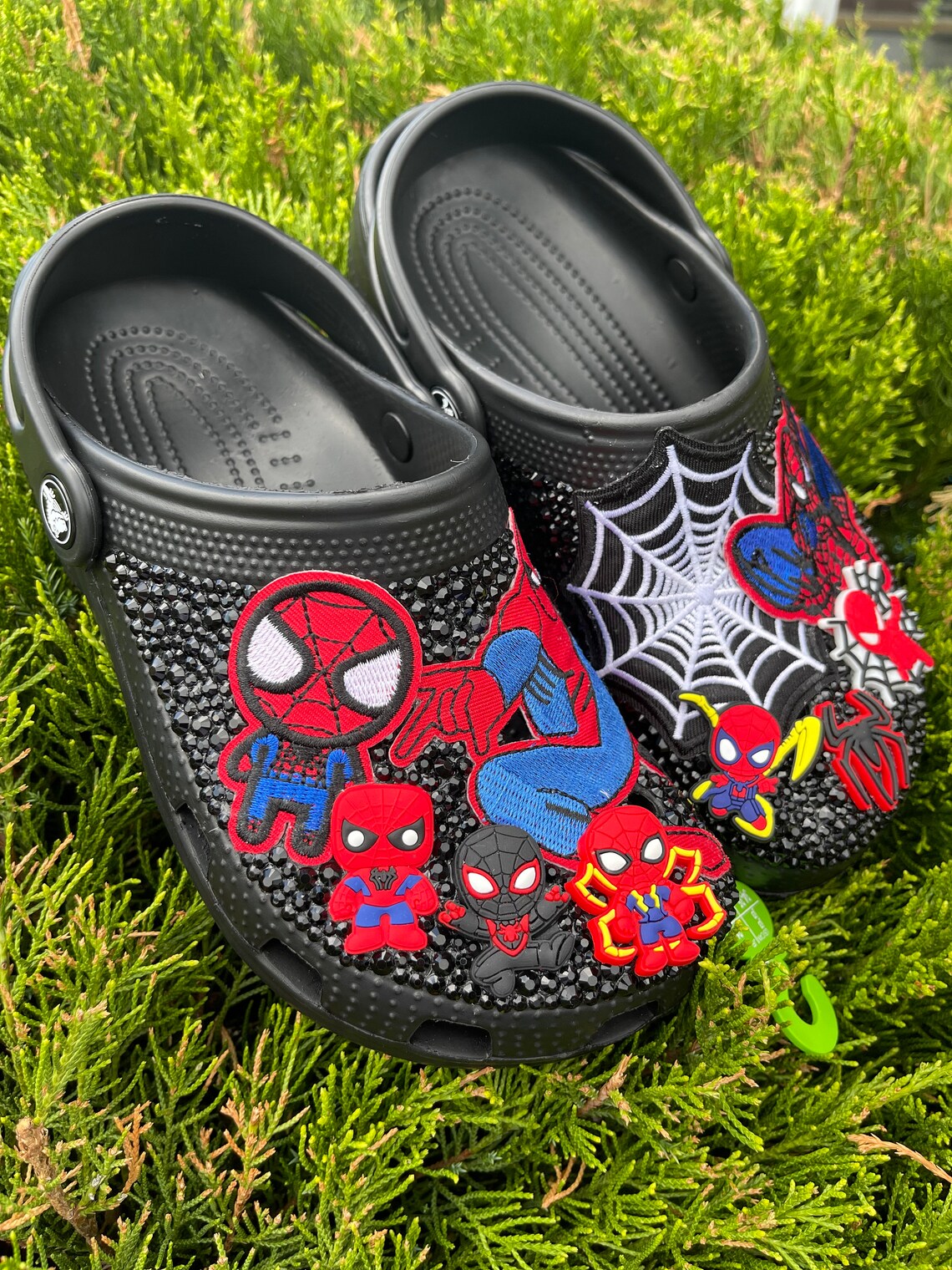 Spider-man Clogs for Kids, Black Spider-man Crocs, Gift for Spider-man ...