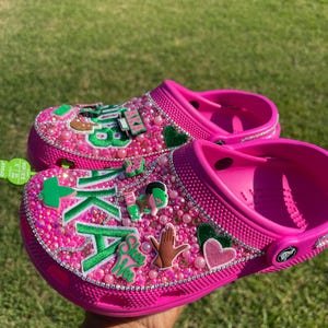 Pink Bling Crocs: Custom AKA Sorority Clogs - Etsy