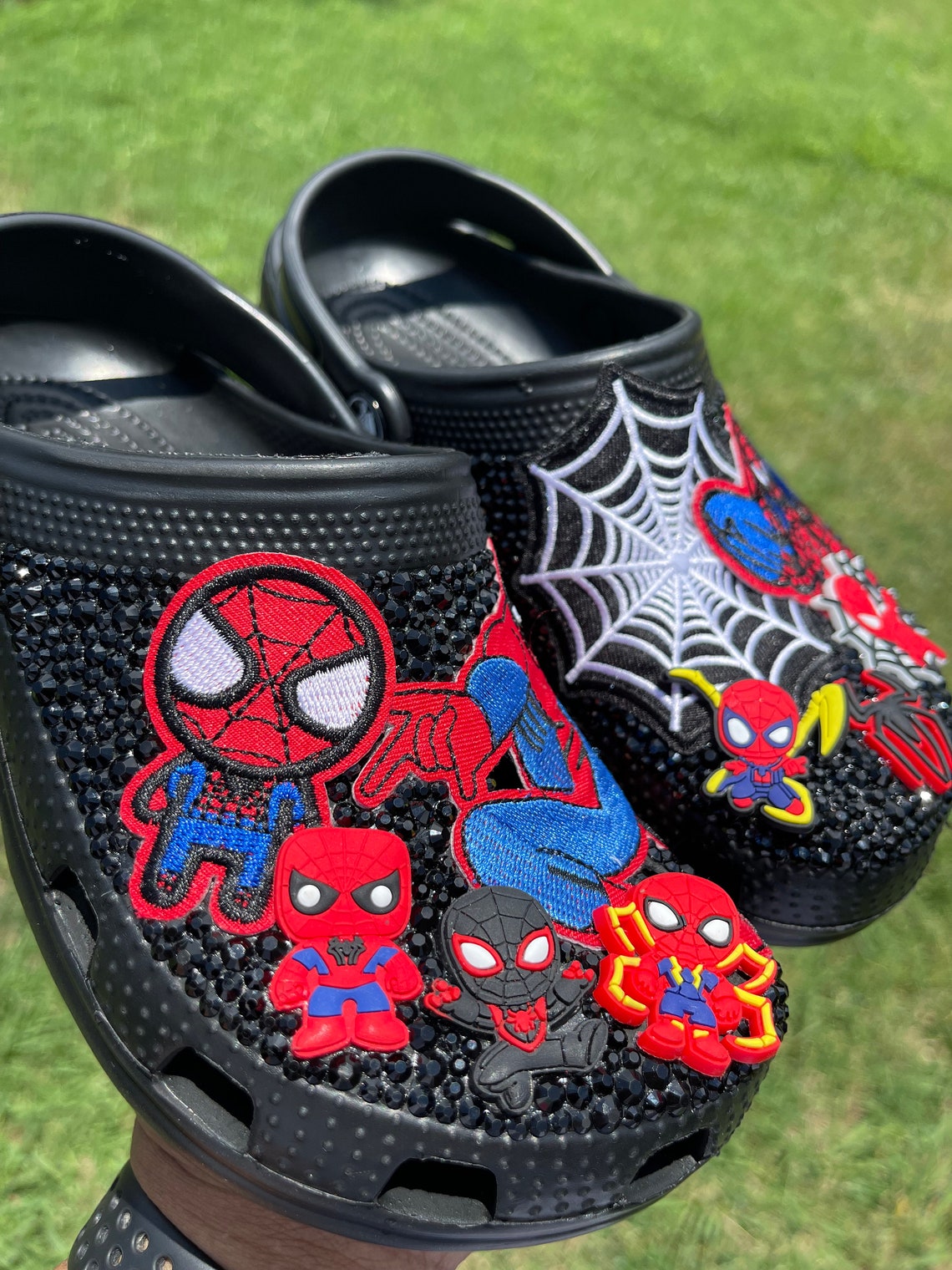 Spider-man Clogs for Kids, Black Spider-man Crocs, Gift for Spider-man ...
