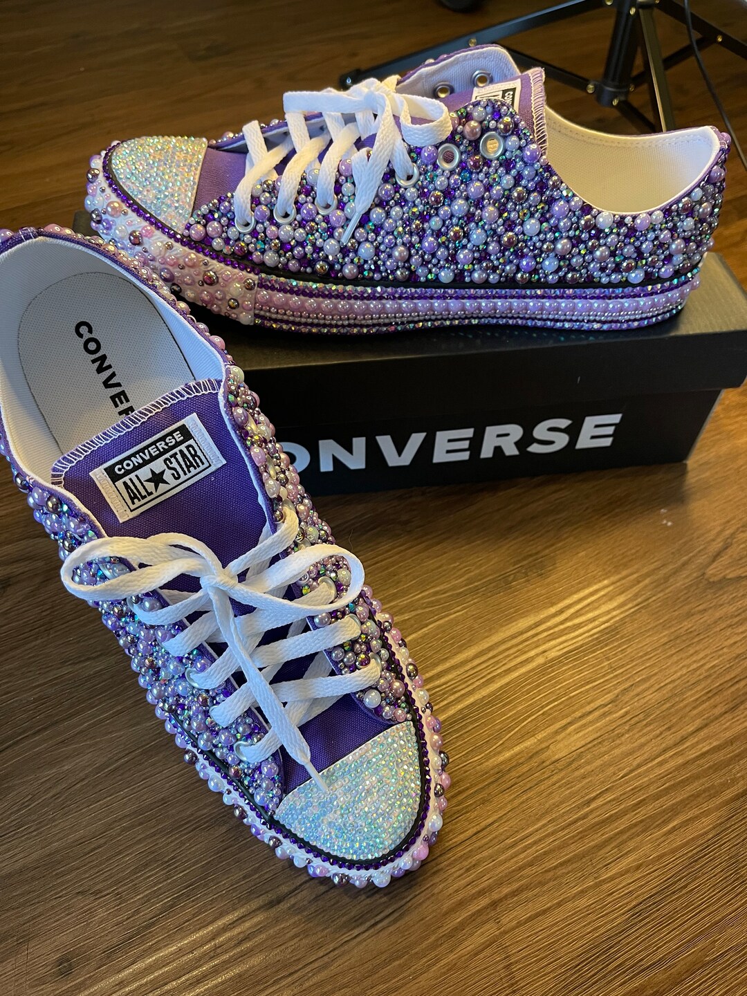Bling Converse Sneakers Sparkle Your Style Customized Gym Shoes Perfect ...