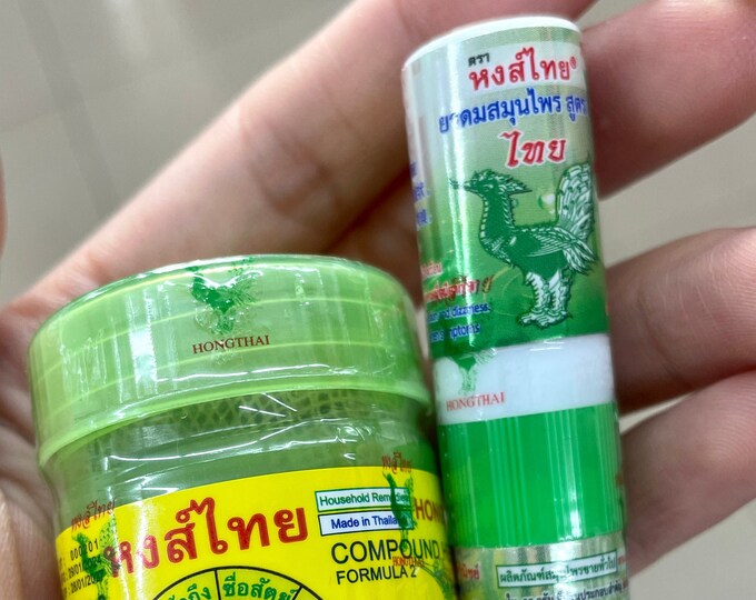 Hong Thai Stick Herbal Inhaler Mint Green Formula Aromatherapy Organic ...