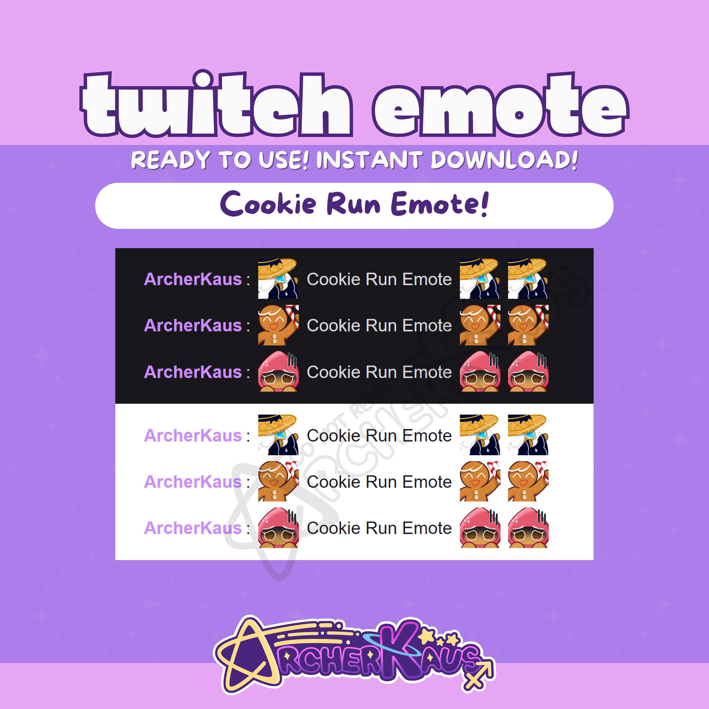 Cookie Run Emotes Cookie Run: Kingdom Twitch Emote Discord Emote - Etsy