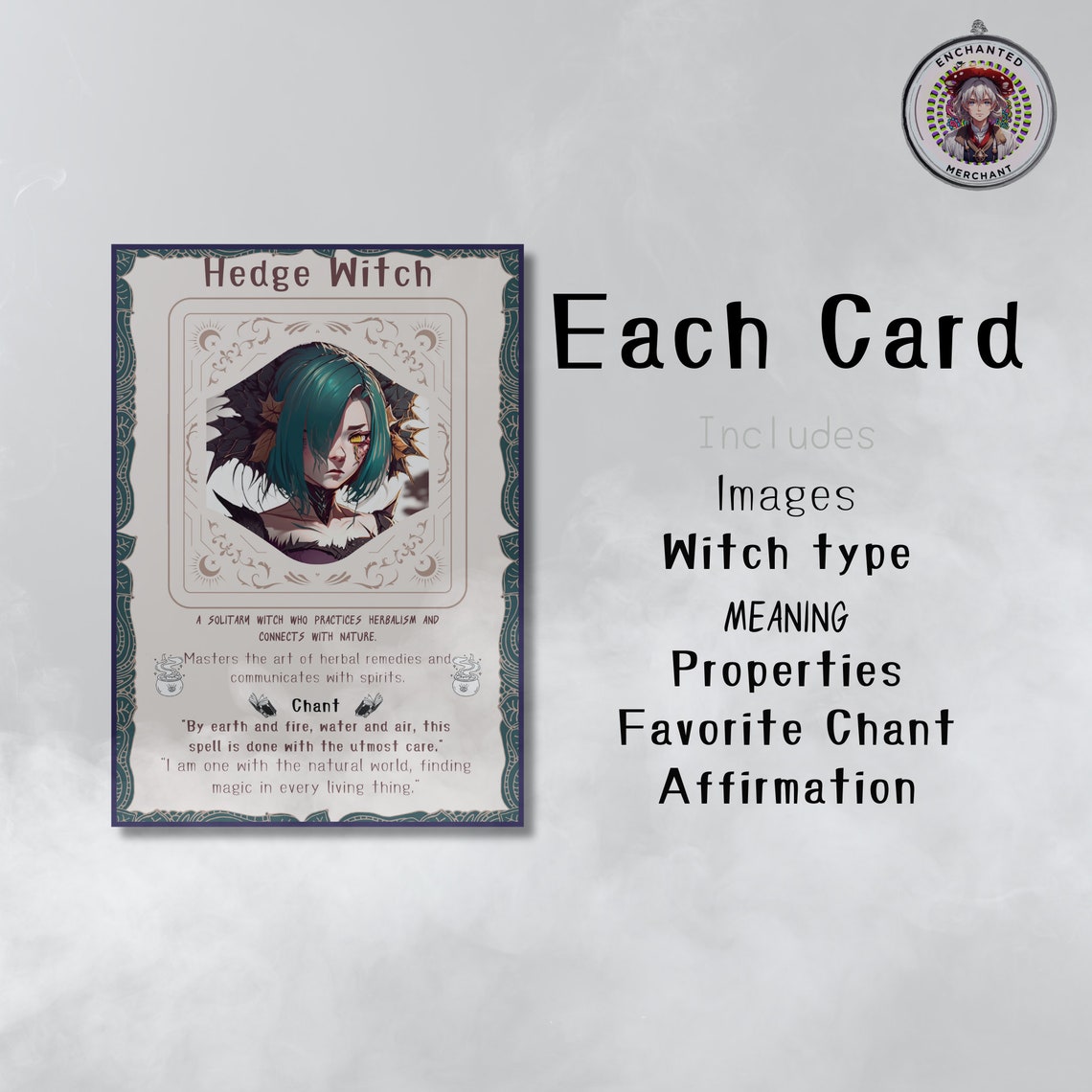 33 Editable Witch Cards Printable Witch Cards With Types and More ...