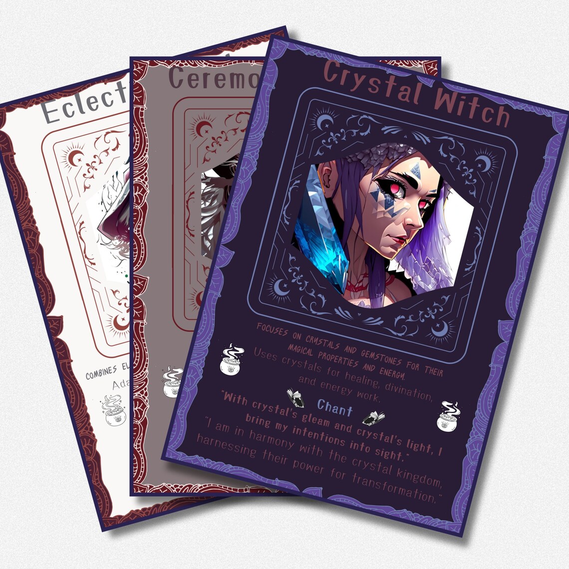 33 Editable Witch Cards Printable Witch Cards With Types and More ...