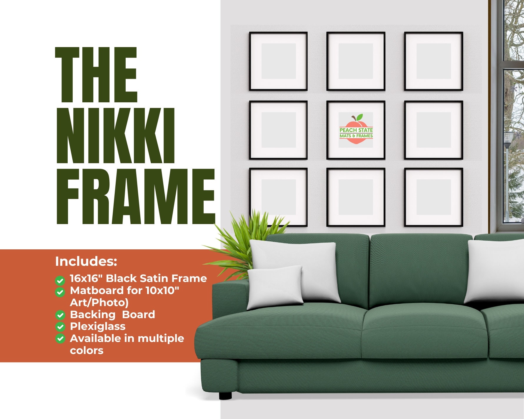 The Nikki Frame 16x16 Frame for 10x10 Art/photo - Etsy