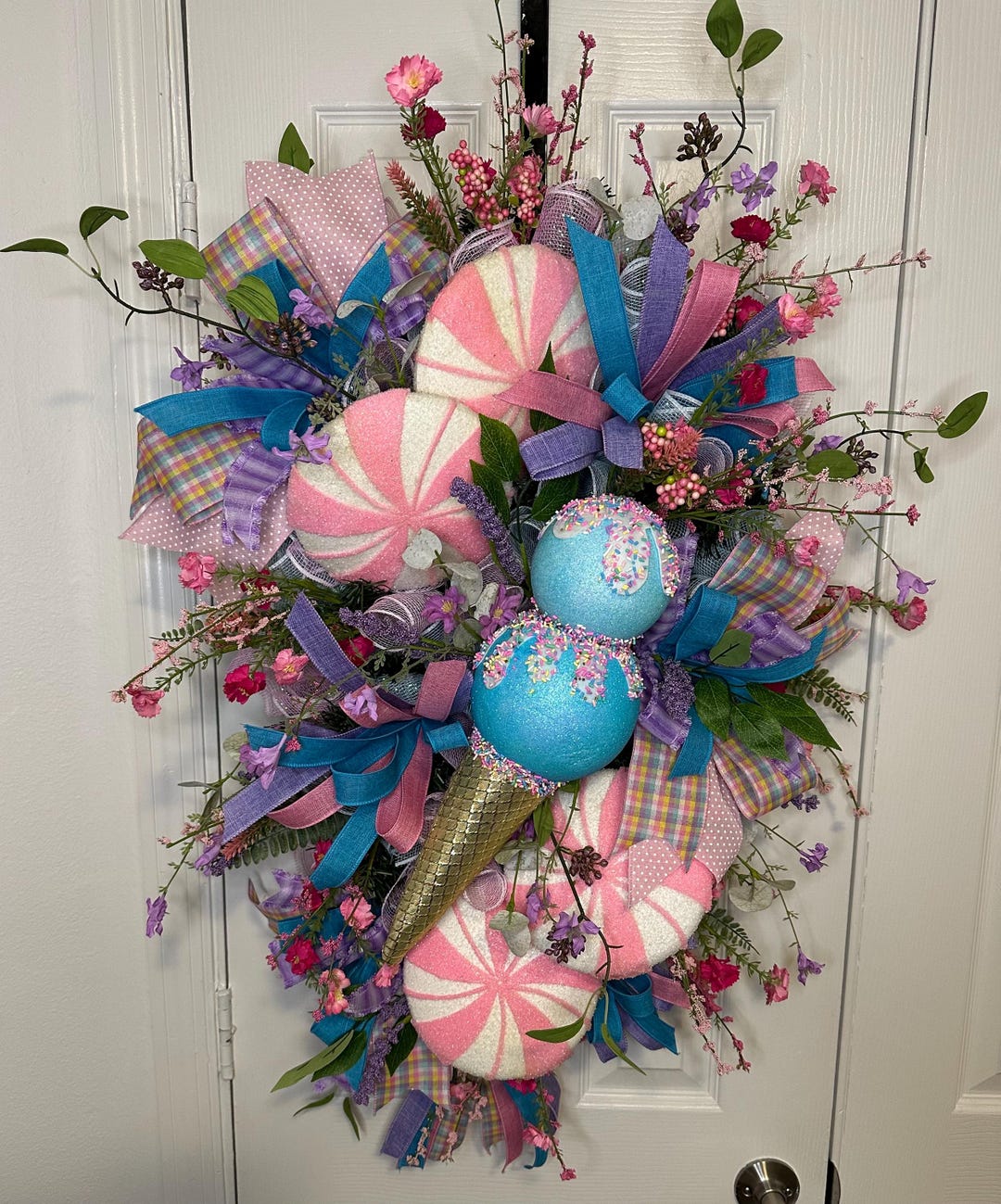 Ice Cream and Lollipops Door Swag - Etsy