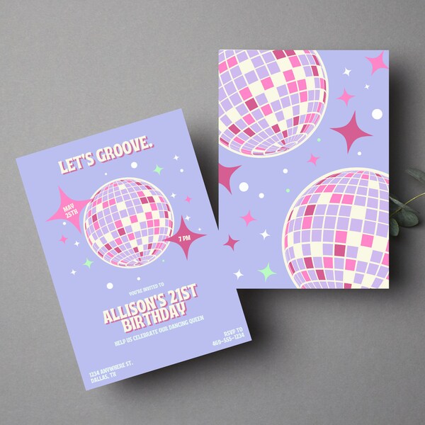 Dancing Queen Editable Birthday Party Invitation - Etsy