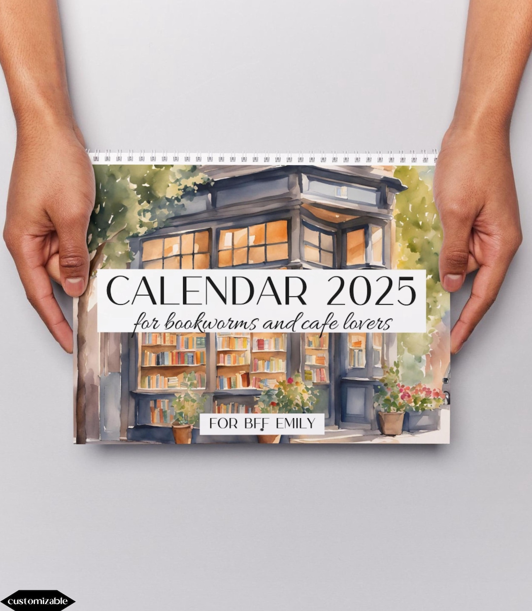 Trendy Custom Booklover Calender 2025, Coffee Lover Gift Idea ...