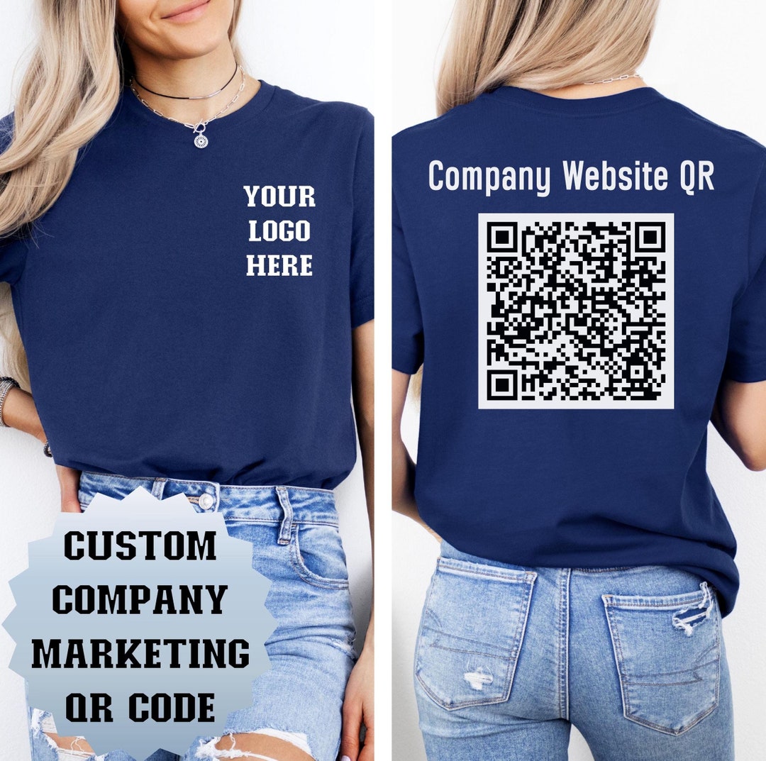 Custom Small Business QR Code Shirt, Personalized Company Shirt, Custom ...