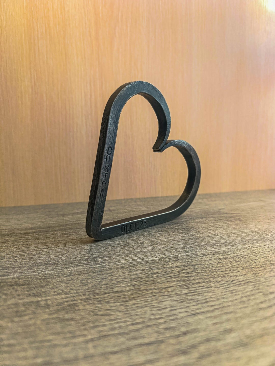 Personalized Metal Heart – Hand-forged Gift for 6th or 11th Wedding ...