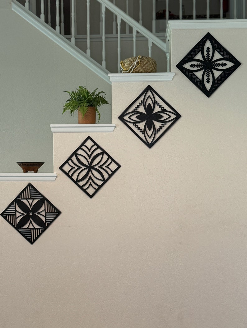 Set of Four (4) Pasefika Wall Décor. Two Collection Options - Etsy