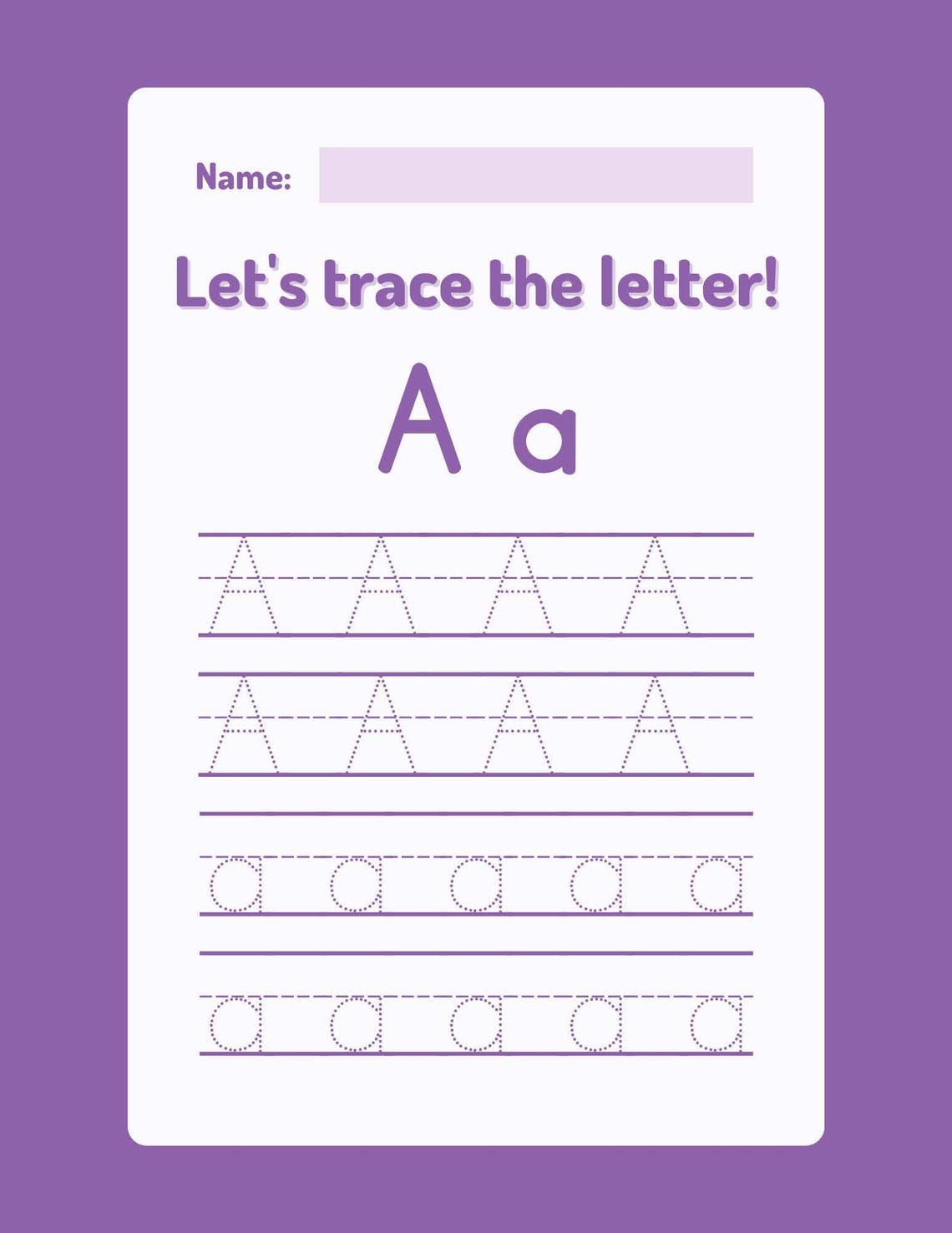 A-Z Alphabet Tracing Worksheet | Printable Handwriting Practice for ...