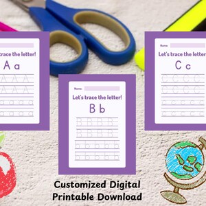 A-Z Alphabet Tracing Worksheet | Printable Handwriting Practice for ...