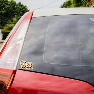 Retro "circa 1983" Sticker | Vintage 80s Aesthetic Birthday Decal | Fun ...