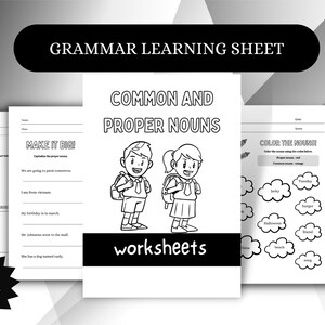 Common and Proper Nouns Printable Worksheets Engaging Grammar ...