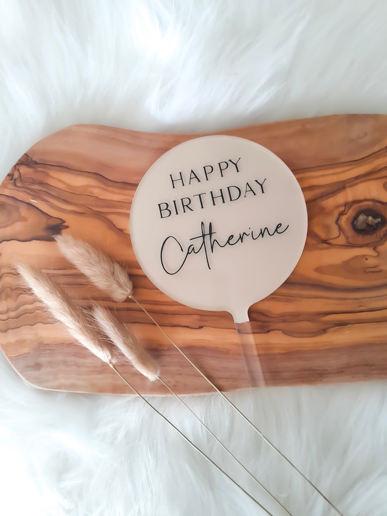 Custom Happy Birthday Cake Topper Milestone Birthday Cake Topper Name ...