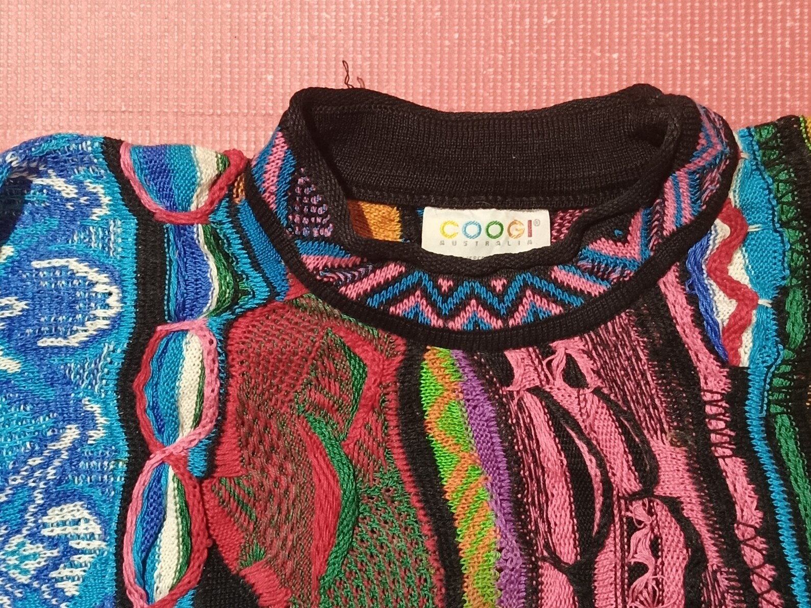 Vintage 90's Coogi Australia Cable Knit Sweater 3D Colored Sweater Size ...